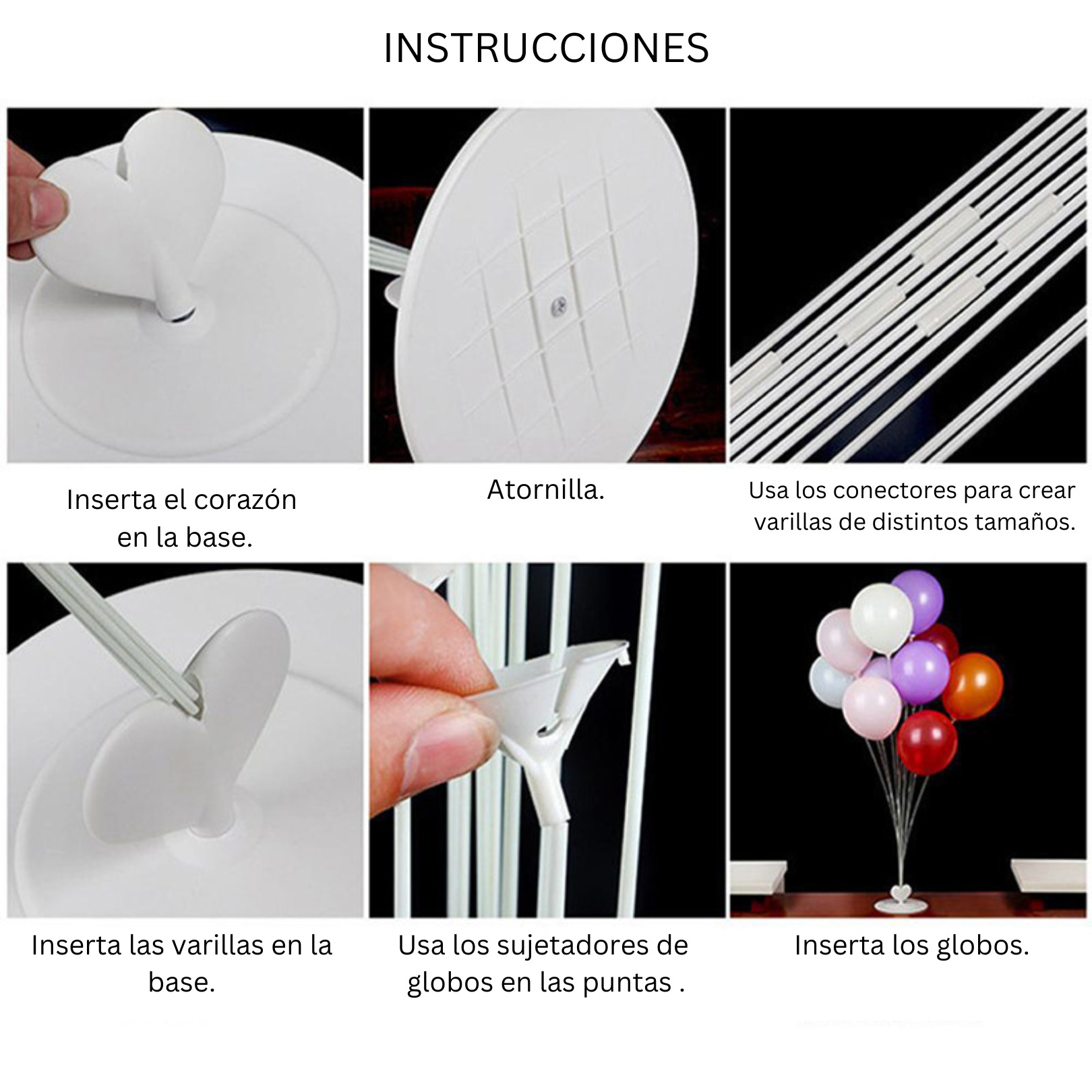 Party Maker. BASE PARA DECORACIÓN CON GLOBOS. (11 globos)